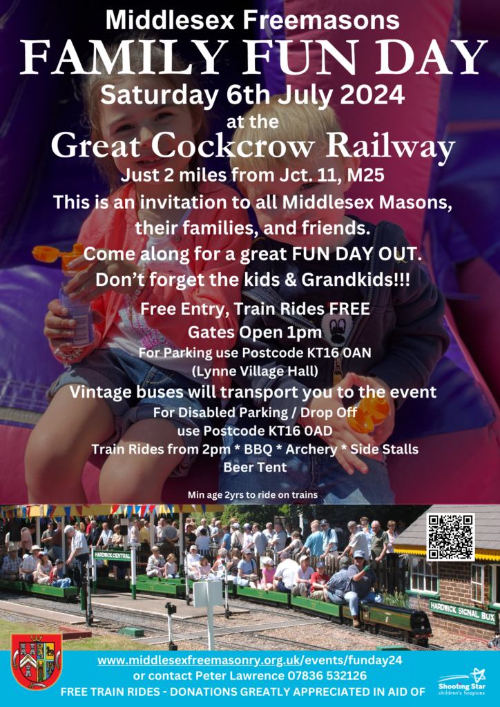 Family Fun Day 12th July 2025 - Middlesex Freemasonry